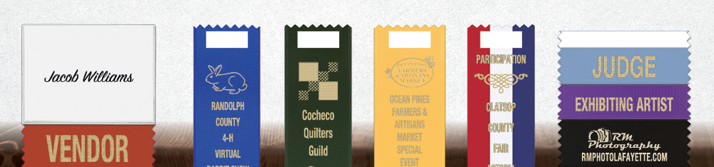 Fair, Festival & 4-H Tape Top Ribbons