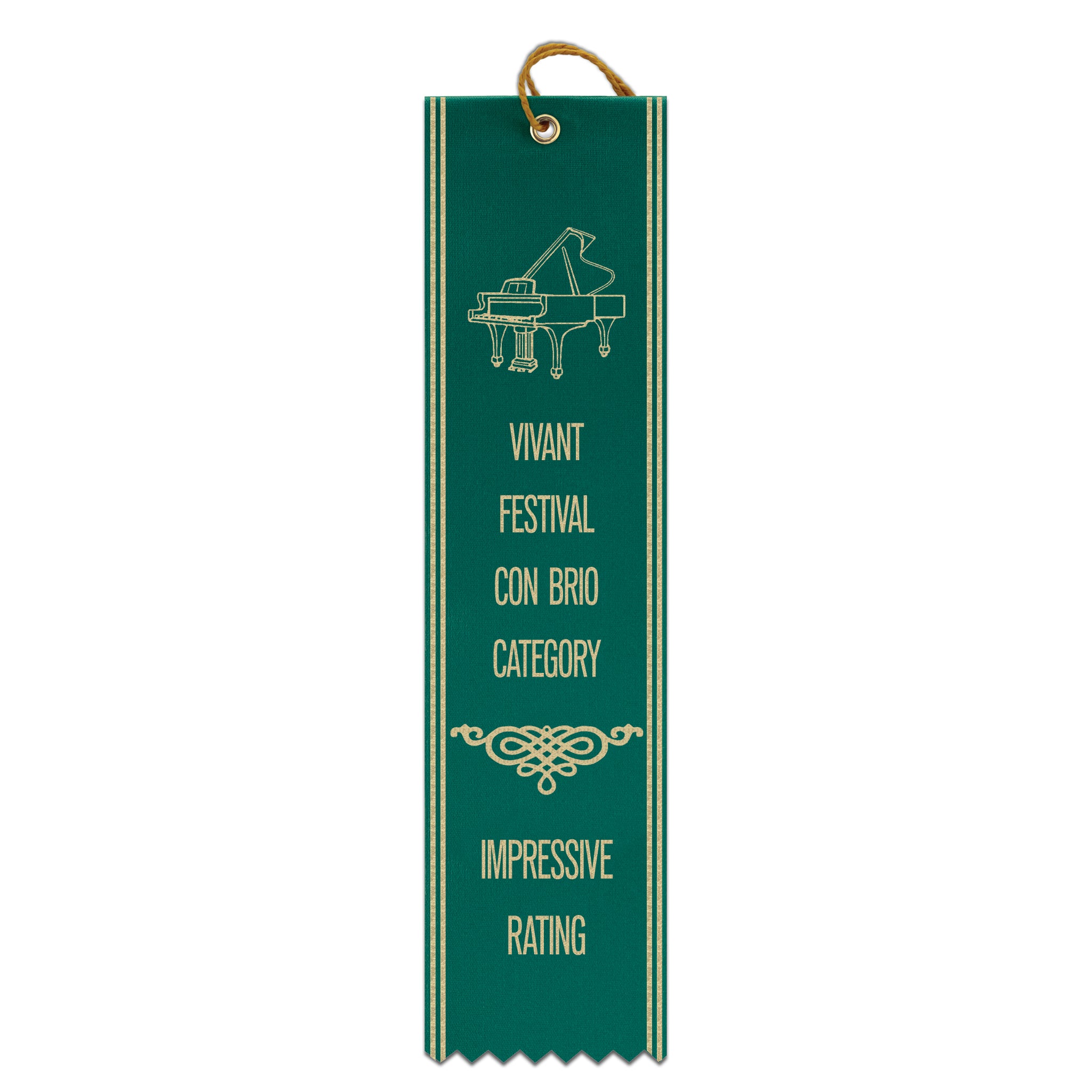 Square Top Award Ribbon w/ Border | Award Ribbons | Hodges Badge