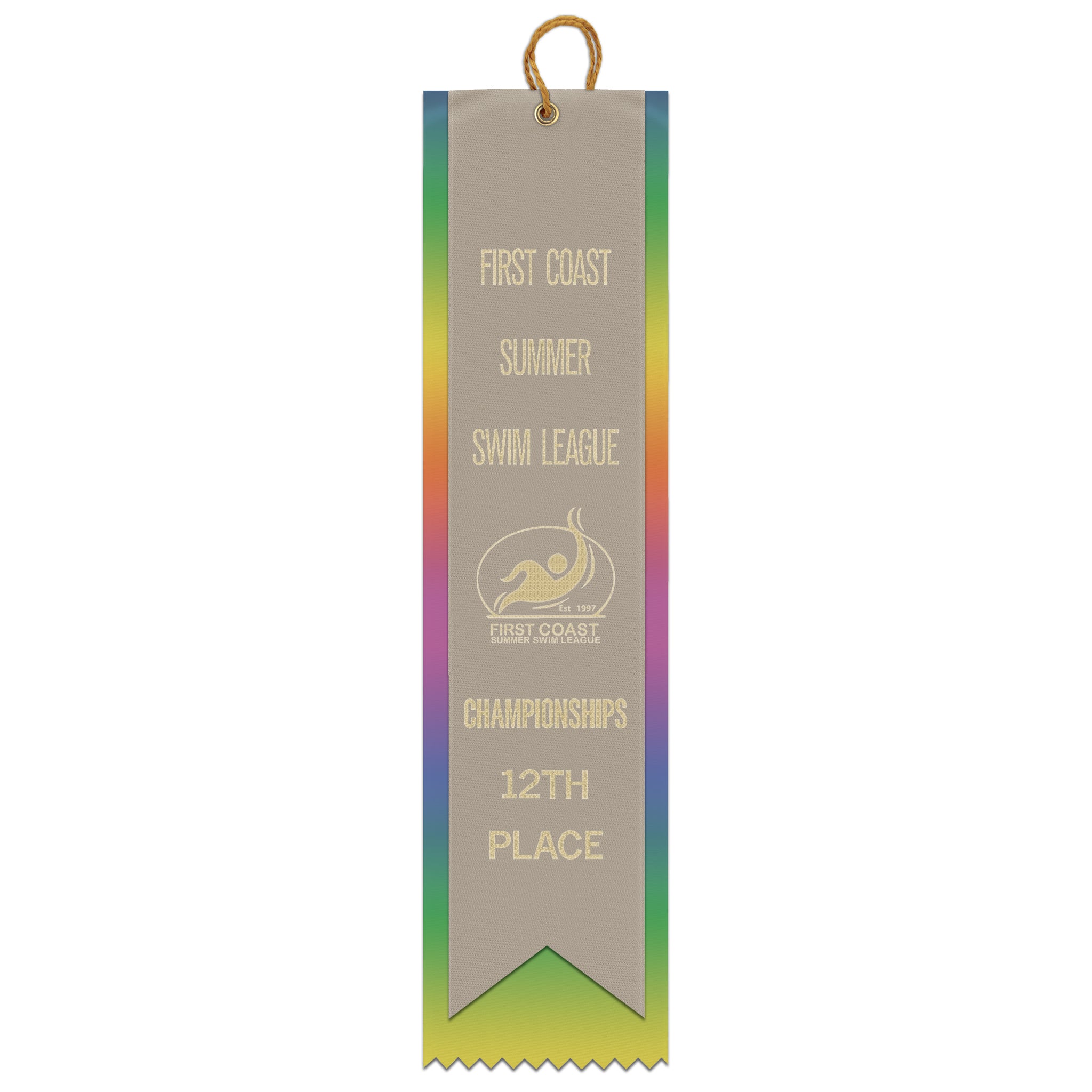2 Layered Square Top Award Ribbon | Award Ribbons