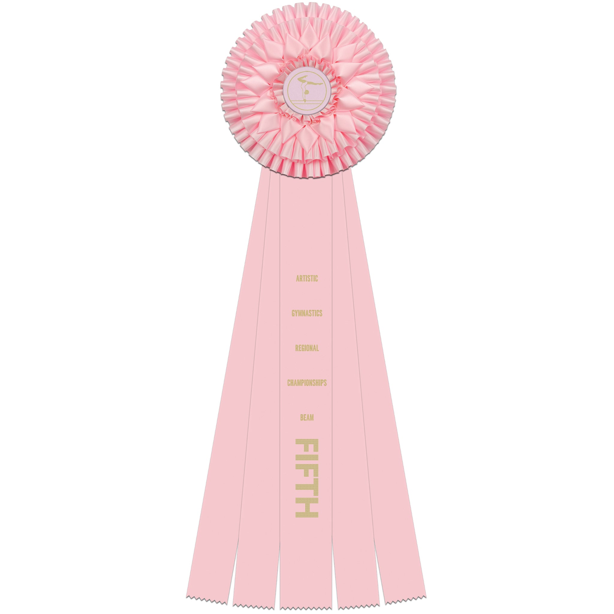 Sutton 5 Rosette Award Ribbon, 8" Top | Hodges Badge Company