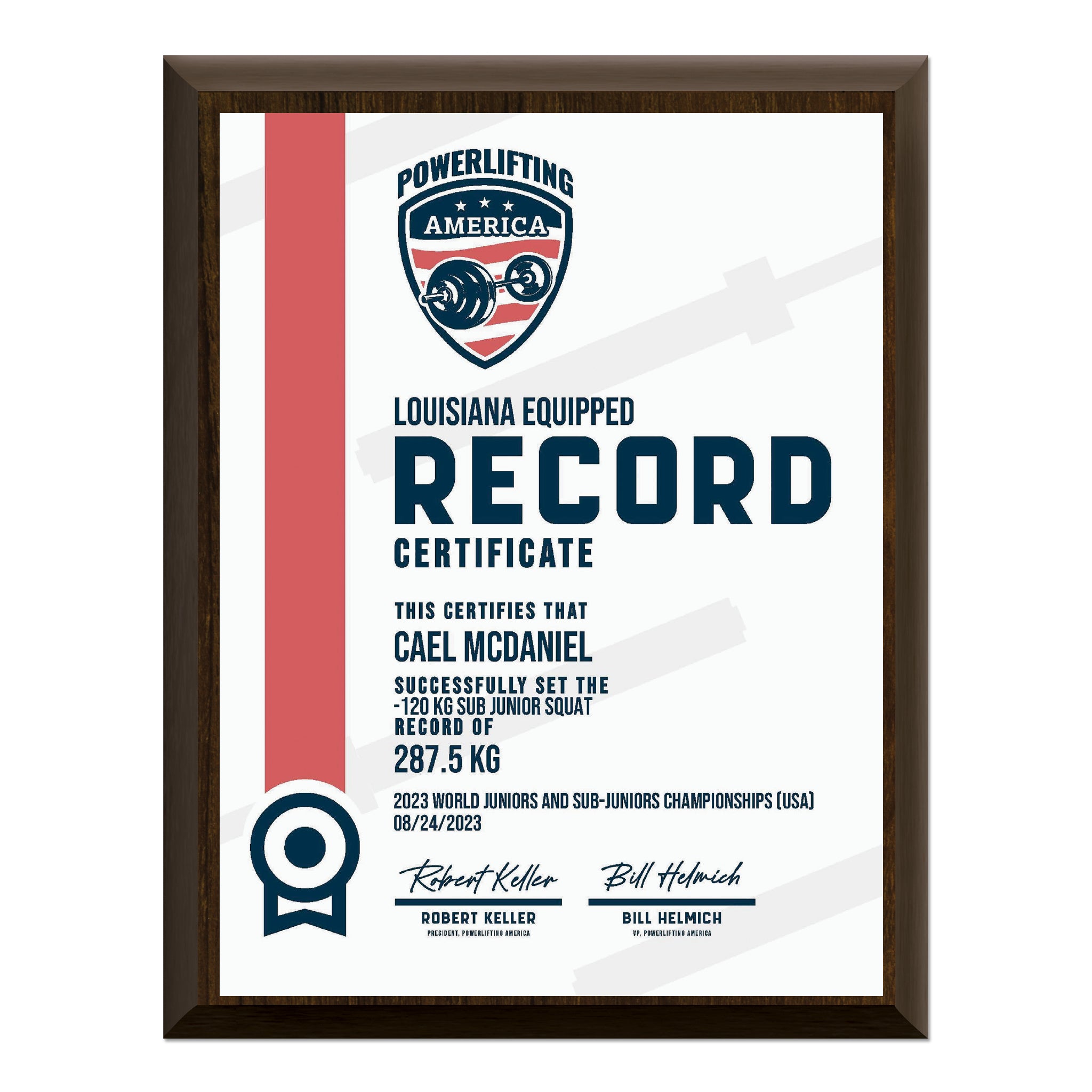 7" x 9" Full Color Award Plaque - Walnut | Hodges Badge Company, Inc