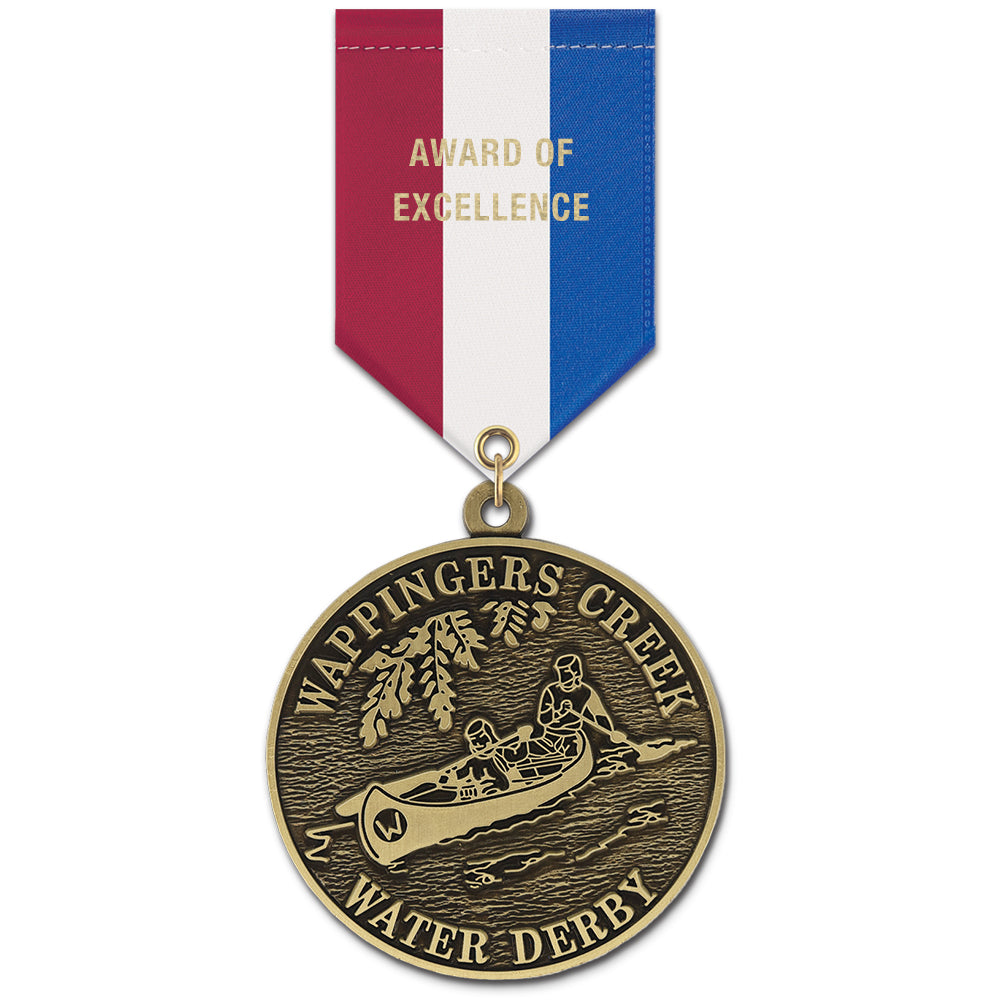 Custom HS Award Medal With Specialty Satin Drape Ribbon | Custom Awards ...