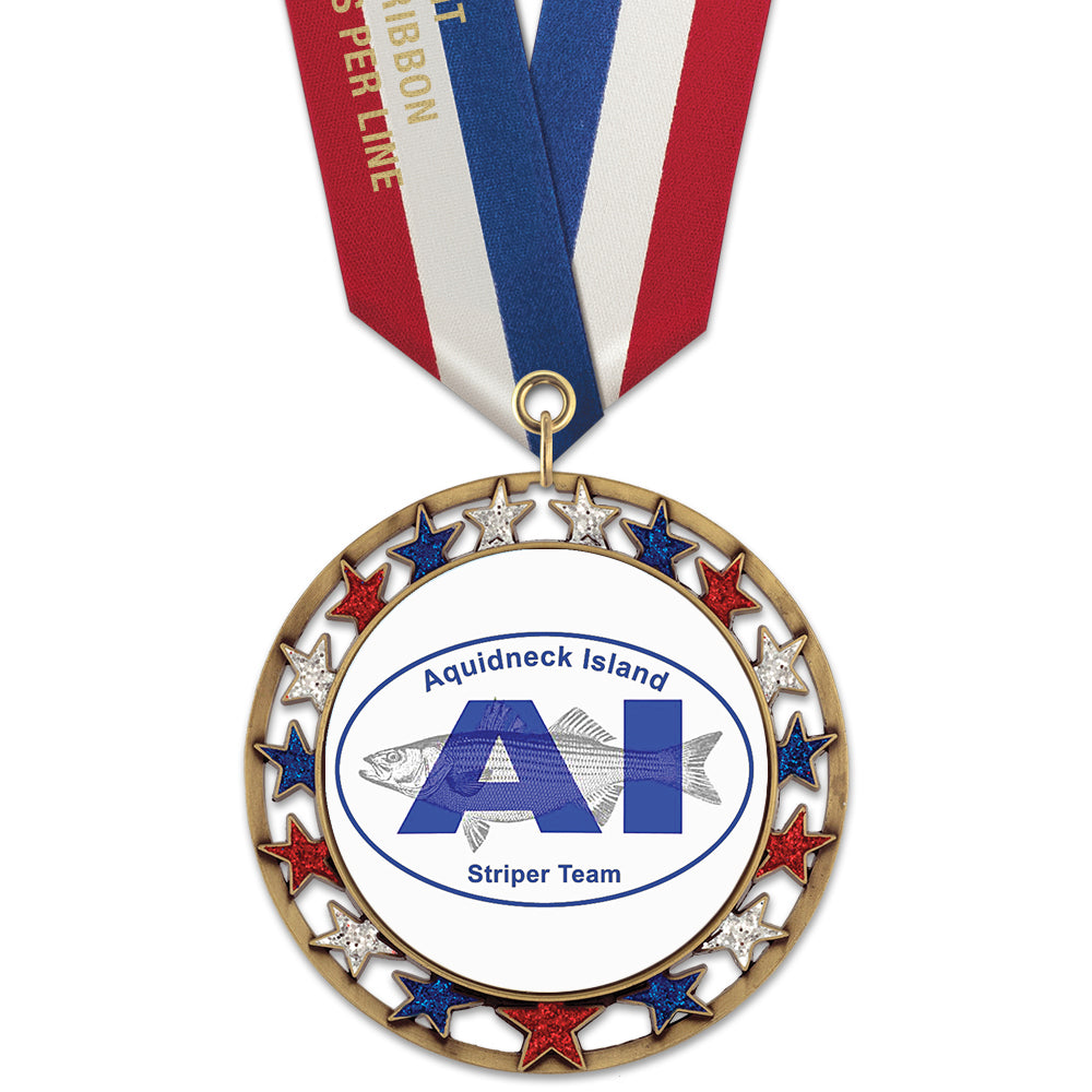 RSG Printed Medal w/ Specialty Satin Neck Ribbon | Hodges Badge Company