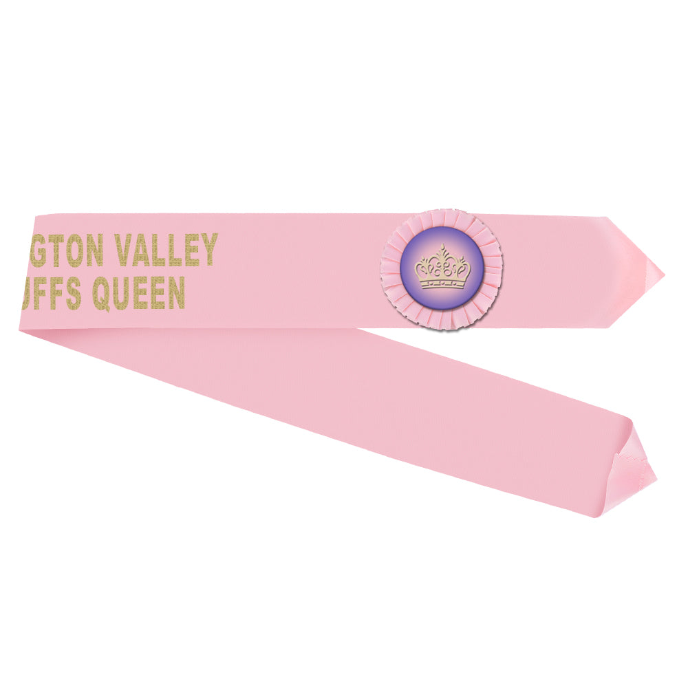 Contestant Half Sash | Gold Rim or Satin Finish | Custom Sashes