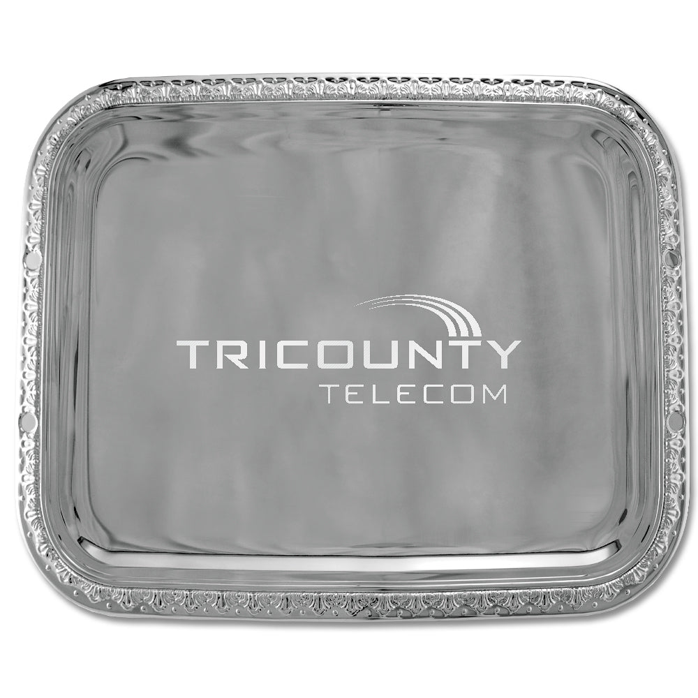 16-1/2" x 12" Beaded Rectangular Award Tray | Hodges Badge