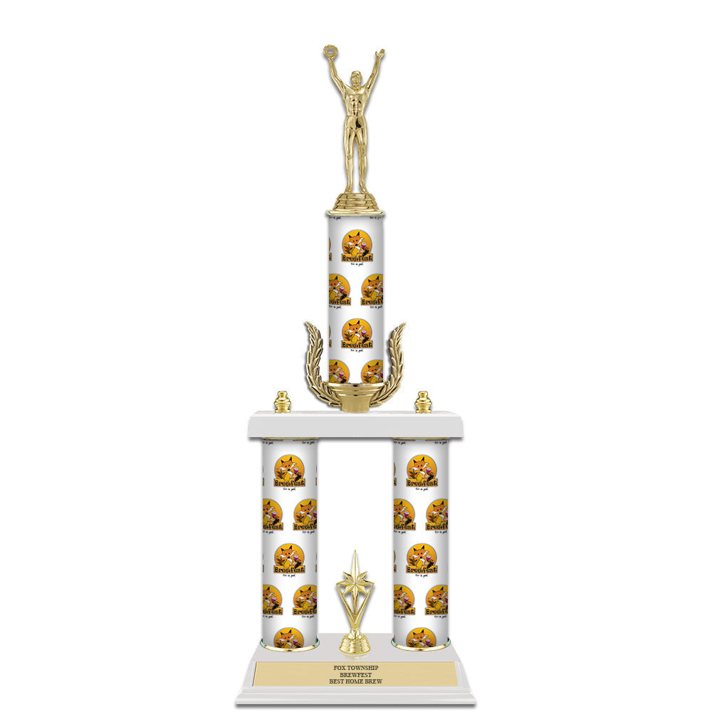 20" Custom 3 Column Trophy | Hodges Badge Company