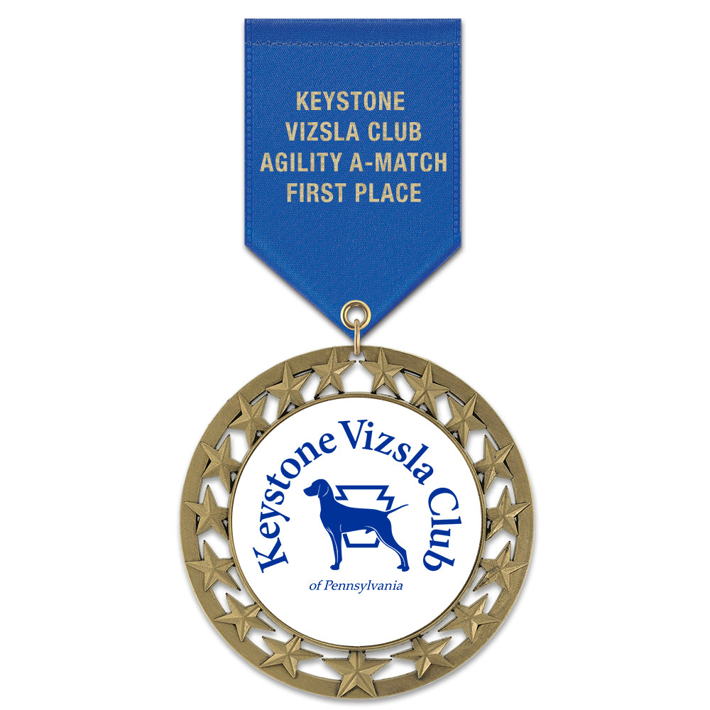 RS14 Award Medal w/ Satin Drape | Hodges Badge Company