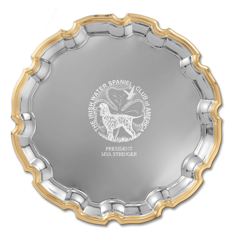 12" Chippendale Tray w/ Gold Border | Hodges Badge Company