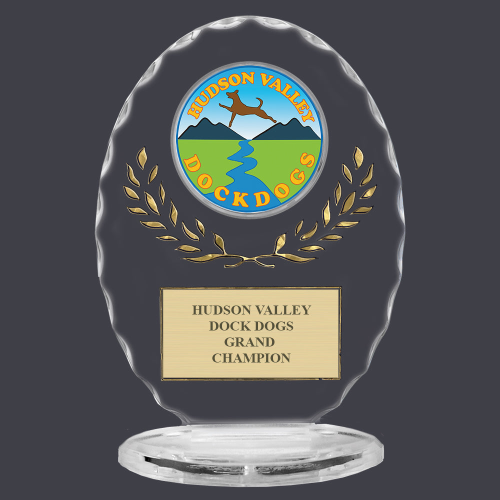 6-3/8" Free Standing Oval Trophy | Hodges Badge Company