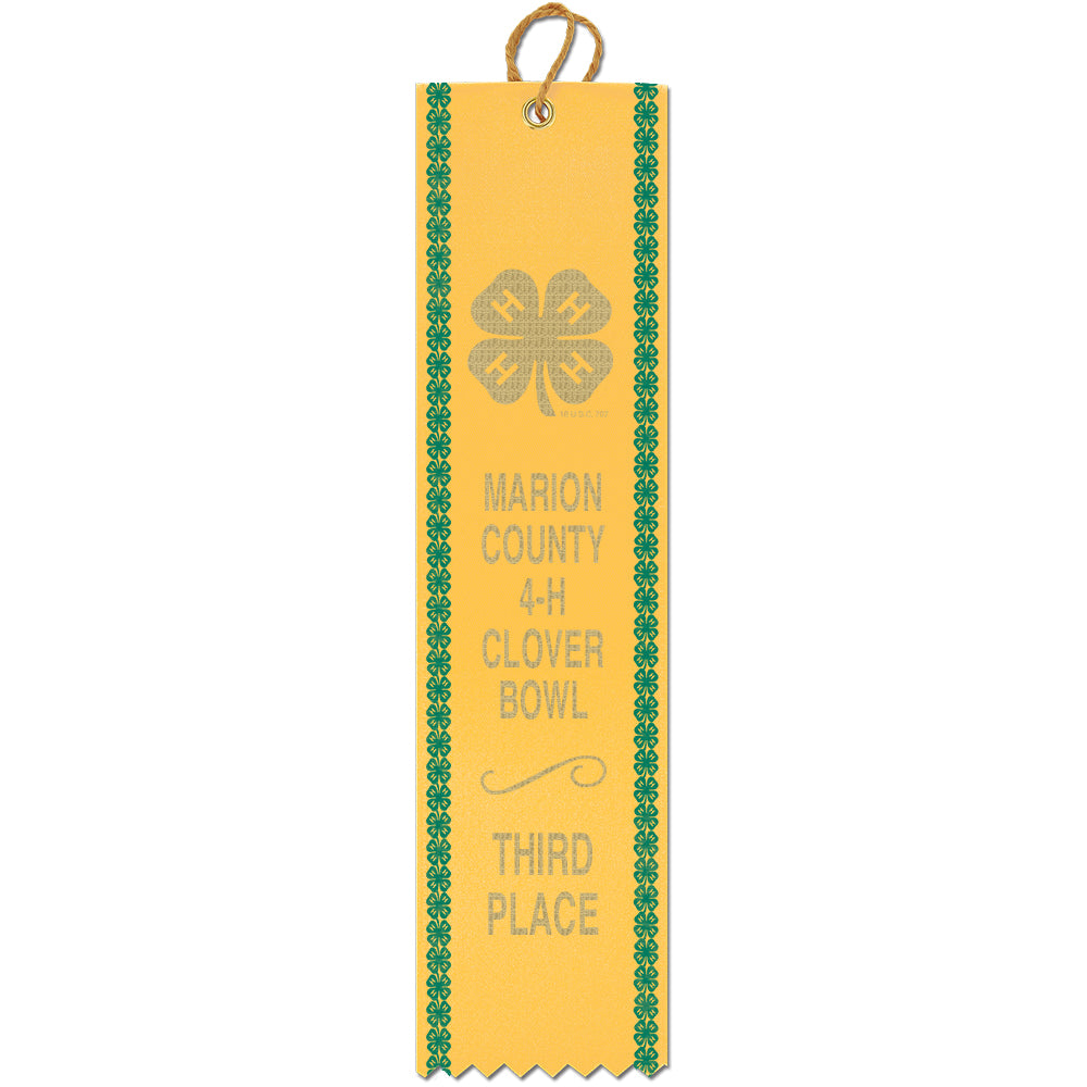 Square Top Award Ribbon w/ Border | Hodges Badge Company