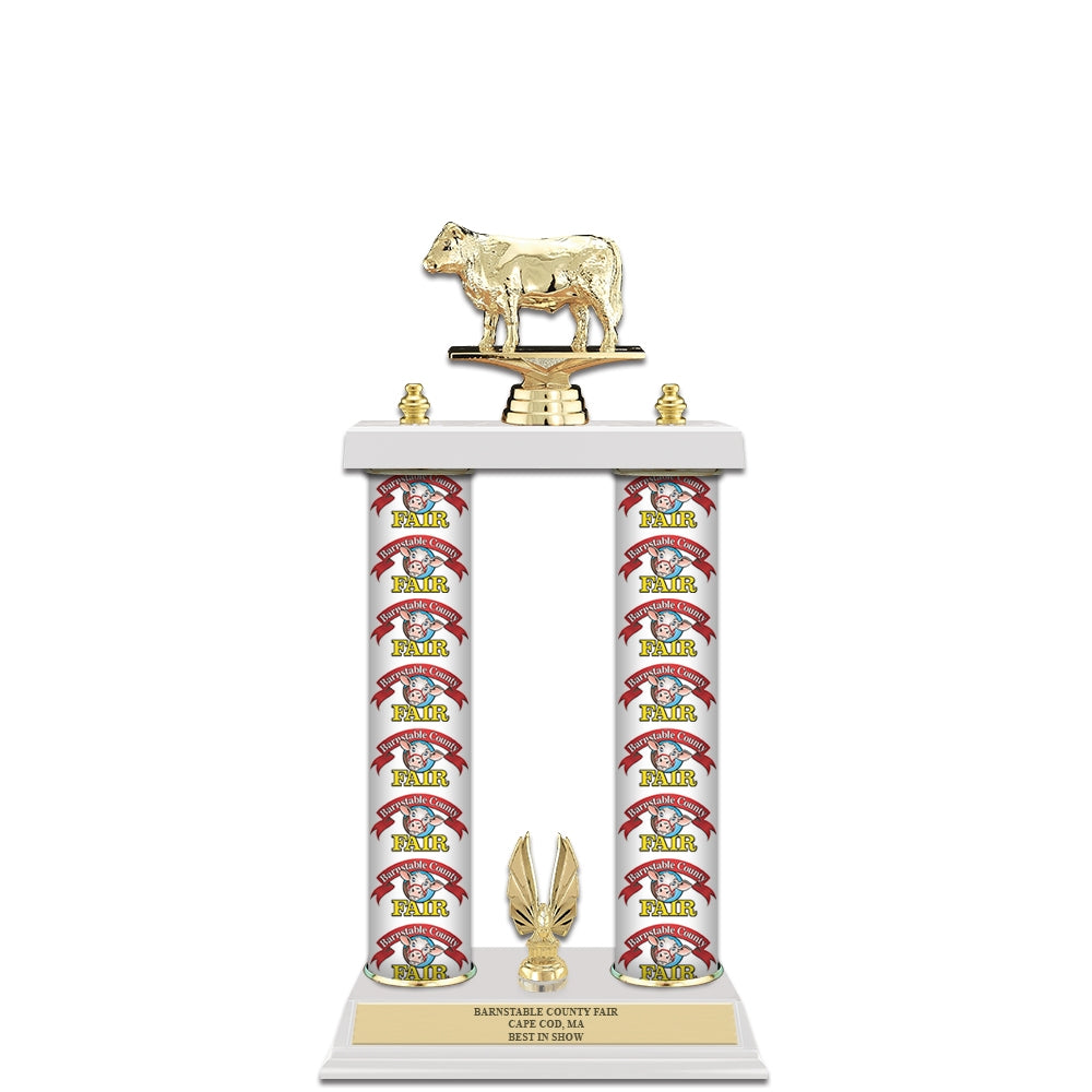 15" Design Your Own Trophy w/ White Base & Trim | Hodges Badge Company
