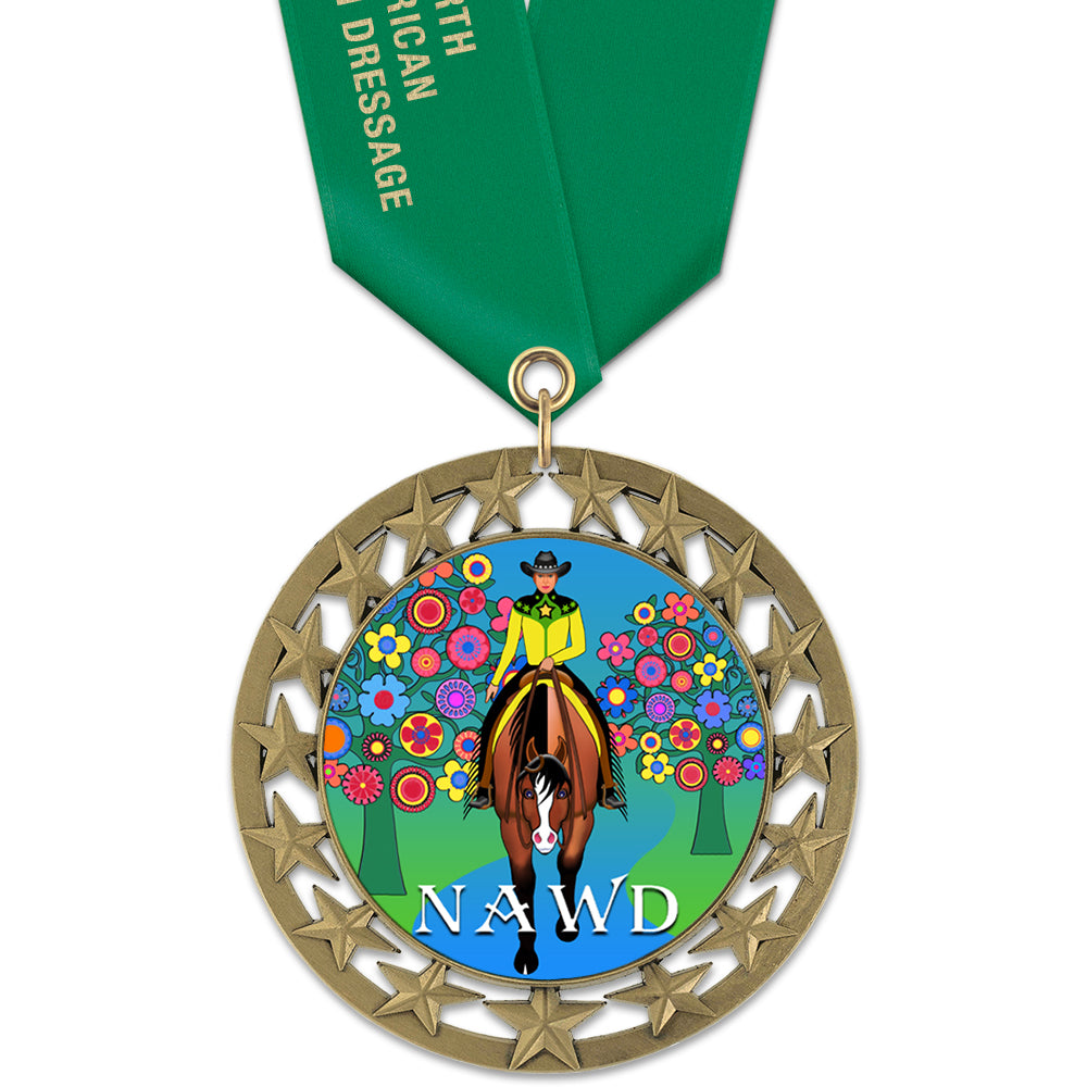 RS14 Printed Medal w/ Satin Neck Ribbon | Hodges Badge Company