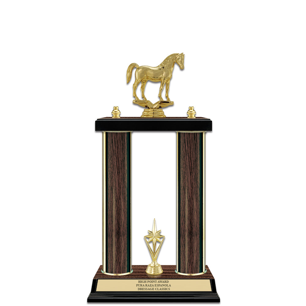 15" Walnut Series Award Trophy | Equestrian Award Trophies