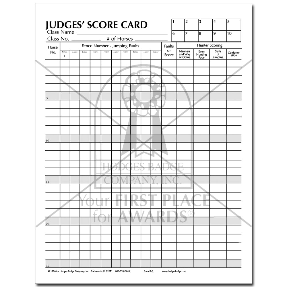 Form B6 | Horse Forms