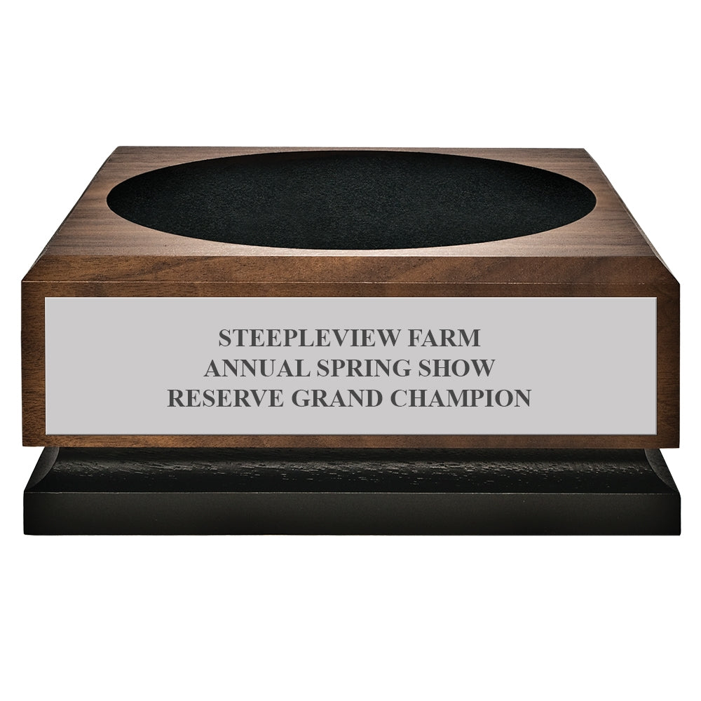 Medium Walnut Championship Base | Hodges Badge Company