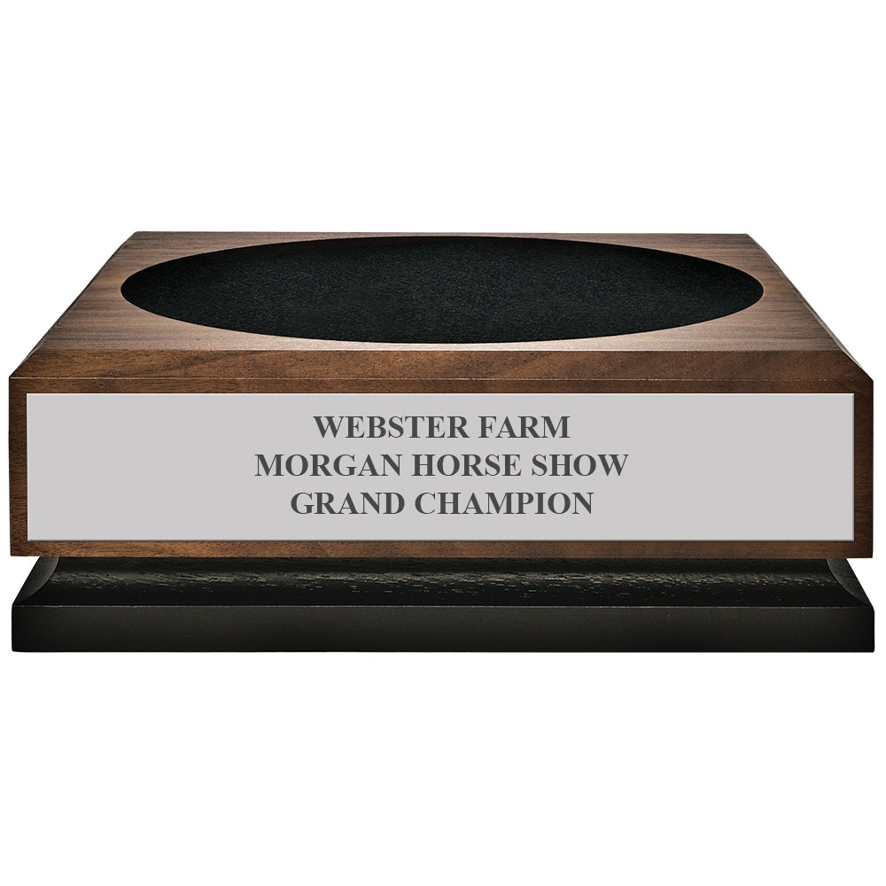 Large Walnut Championship Base | Hodges Badge Company