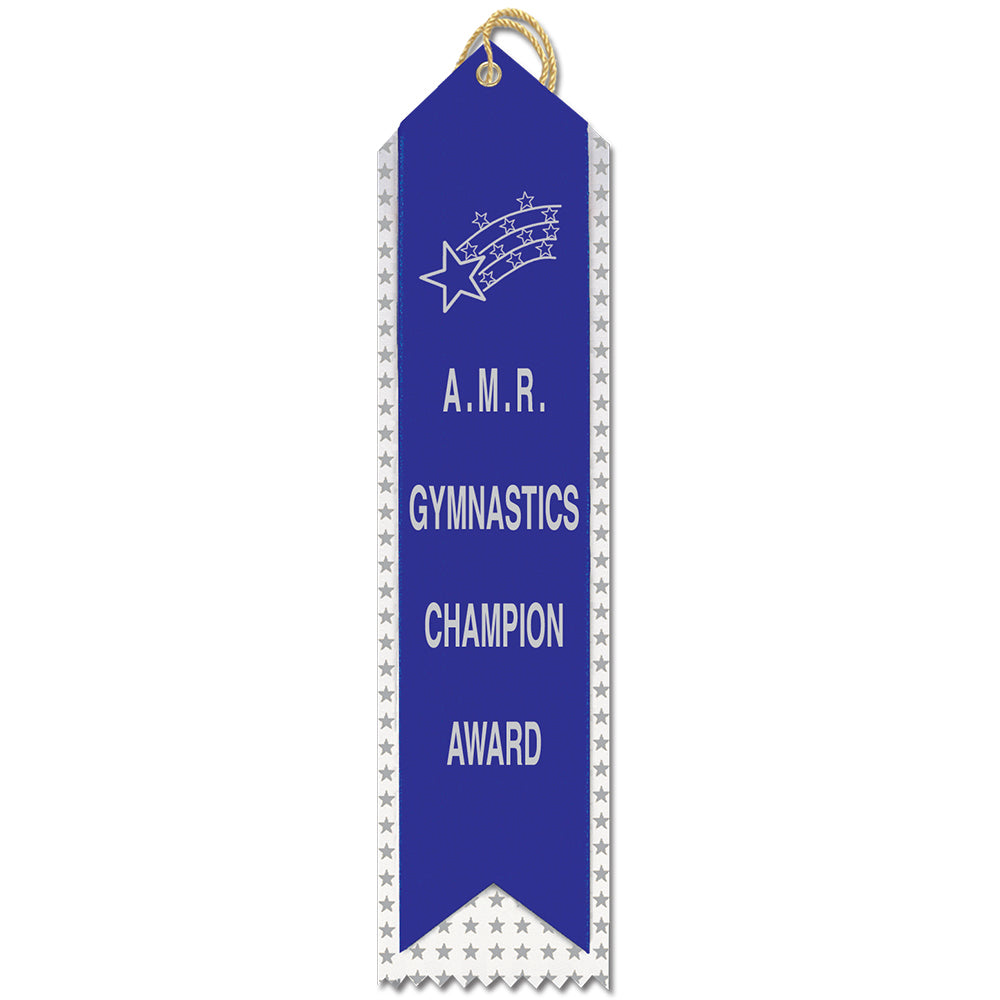 2 Layered Star Point Top Award Ribbon | Hodges Badge