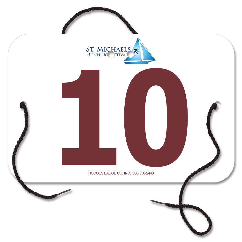 Indurotec Custom Large Rectangular Exhibitor Number w/ String | HBC