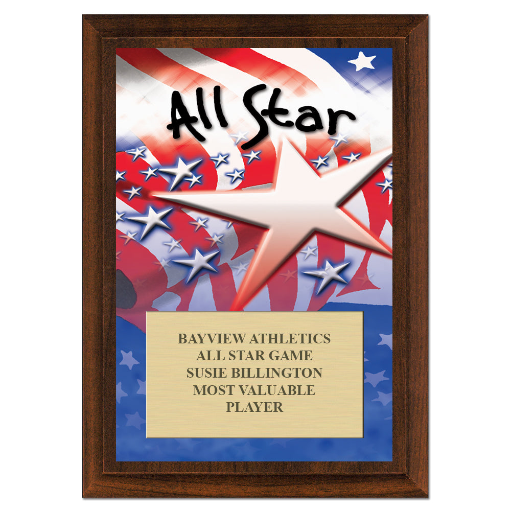 Engraved Stock Design Award Plaque - Cherry | Hodges Badge Company, Inc