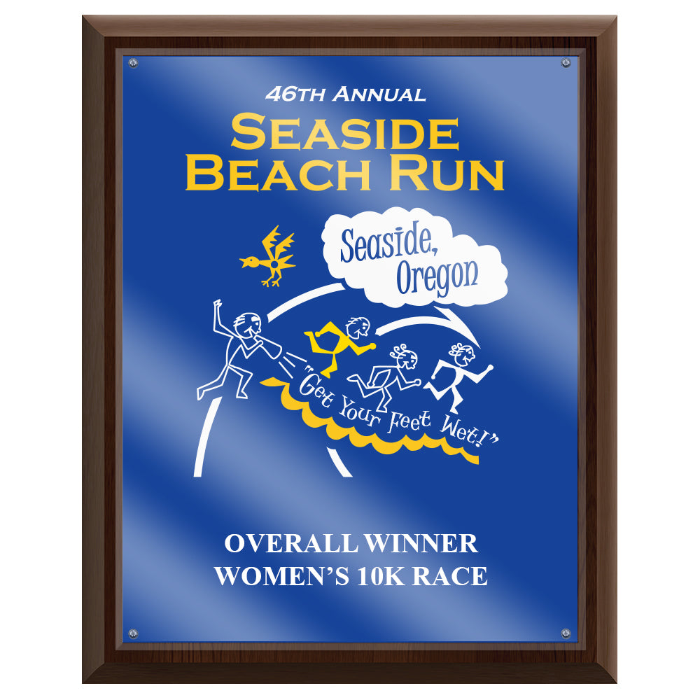 Full Color Plaque - Cherry Finish w/ Acrylic Overlay | Hodges Badge