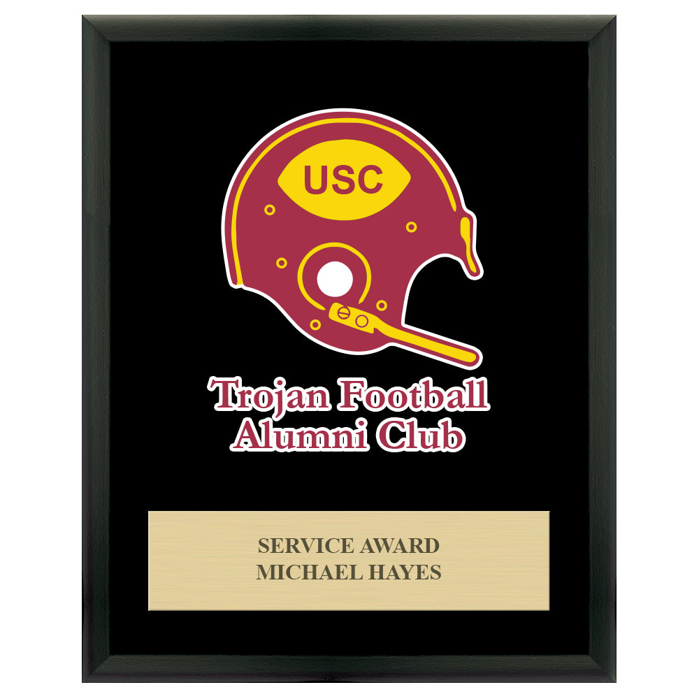 Full Color Award Plaque - Black w/ Engraved Plate | Hodges Badge