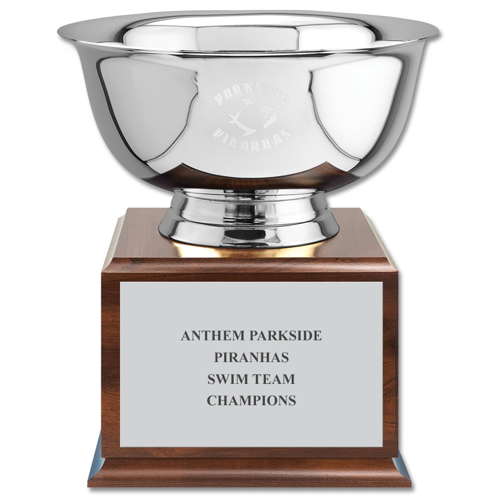 8 in. Revere Bowl w/ Champion Base Trophy | Hodges Badge Company